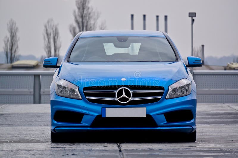 Blue Mercedes Benz Car Parked Picture. Image: 109923350