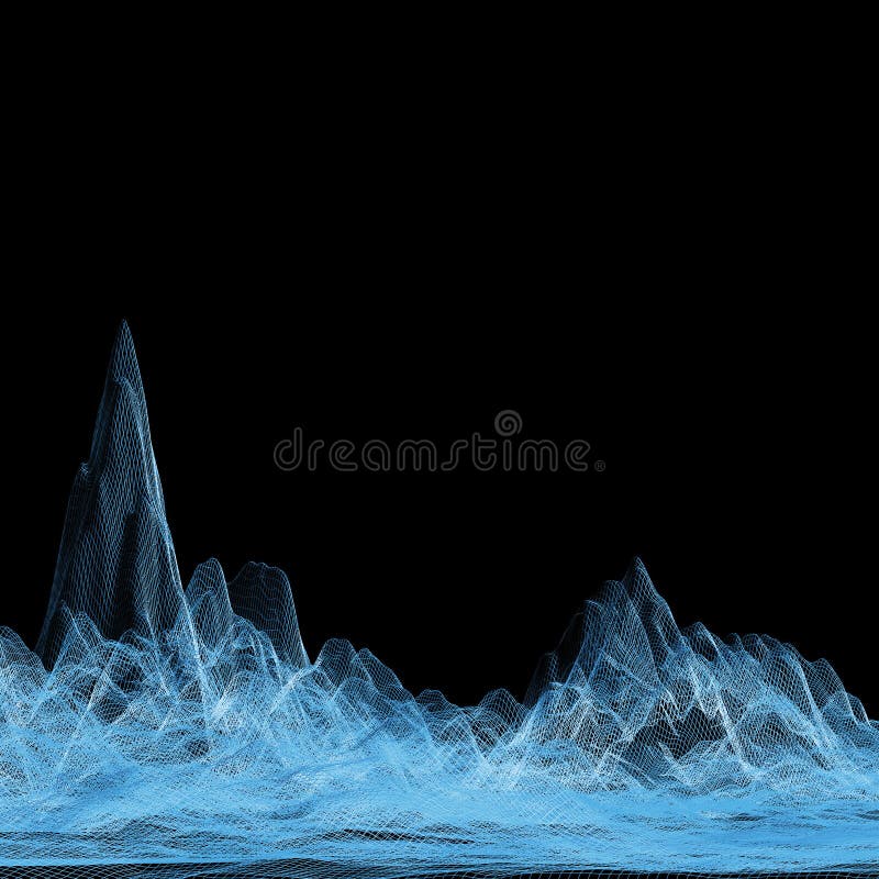 Blue mesh stock illustration. Illustration of glow, render - 17091765