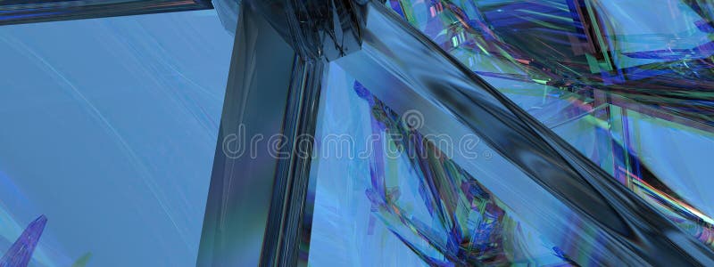 Blue Mesh Beautiful Fresh Crystal Elegant Modern 3D Rendering Abstract ...