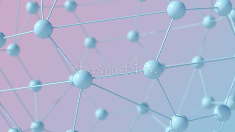 Blue Mesh, Pink Blue Gradient Background. Abstract Animation, 3d Render ...