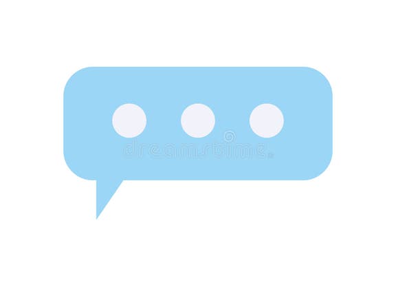 Blue message bubble stock vector. Illustration of dots - 218541292