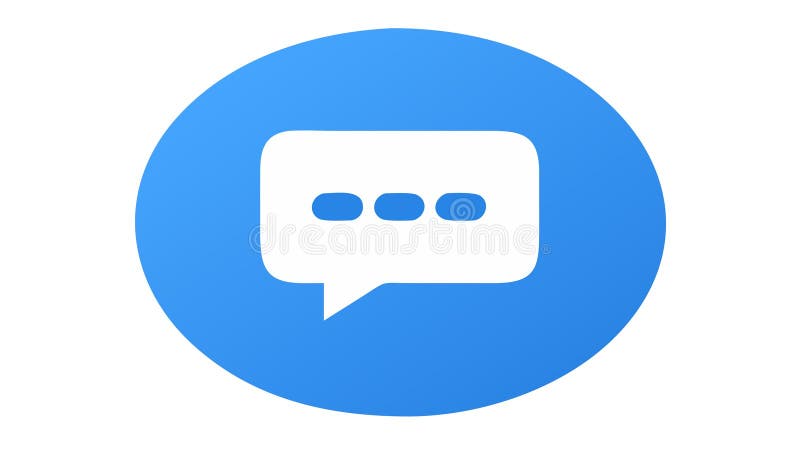 Blue Message Icon. Flat Vector Chat, Communication, and Comment Symbol ...
