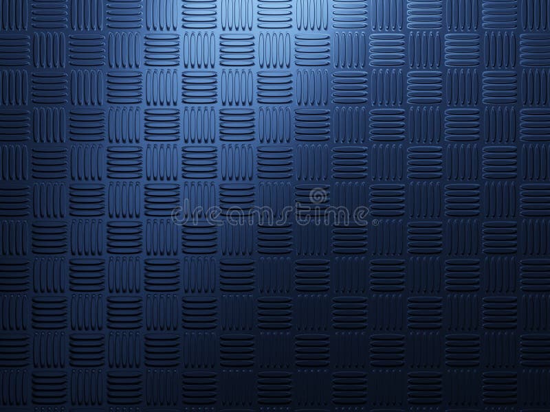 Steel Blue Checkerplate Metal Seamless Background Stock Illustration ...