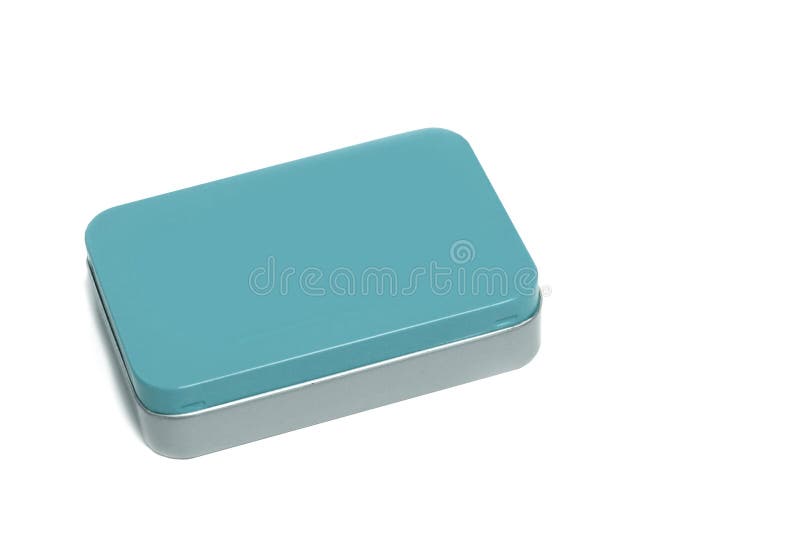 Blue Metal Box Isolated on White Stock Photo - Image of blue, toolbox ...