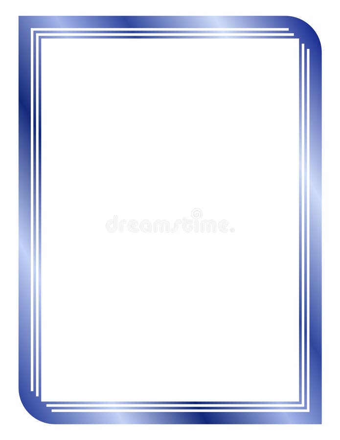 Blue Metal Frame Isolated on White Isolated on White Stock Vector ...