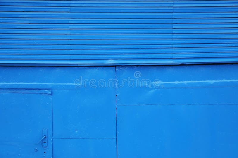 Blue metal garage texture stock image. Image of blue - 114623913