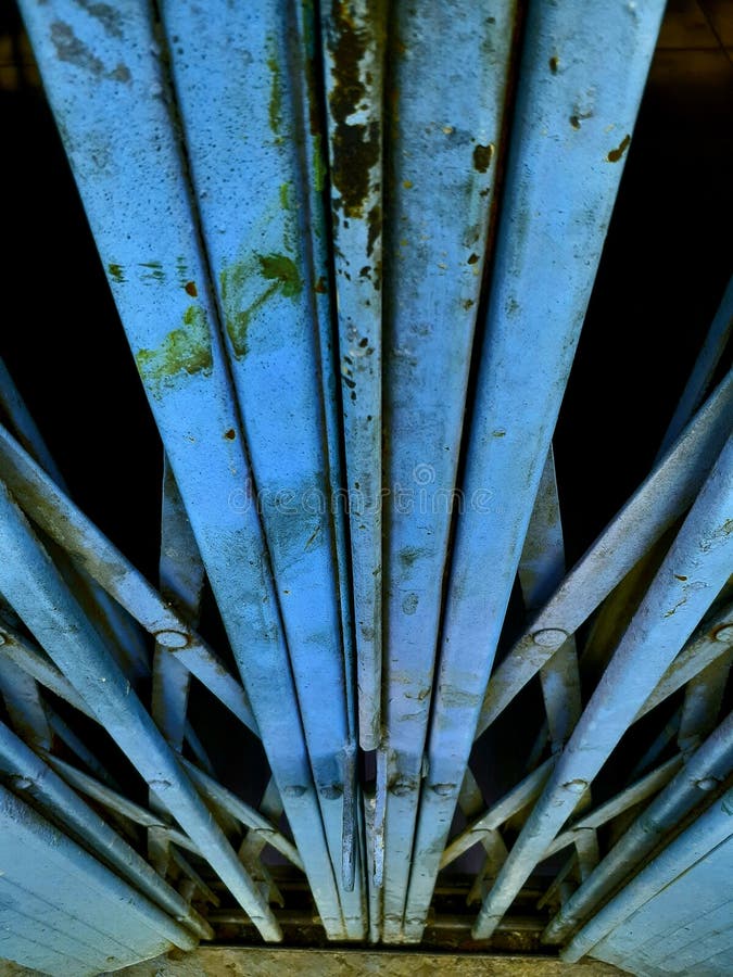 Blue metal gate stock image. Image of metal, rust, blue - 161675235