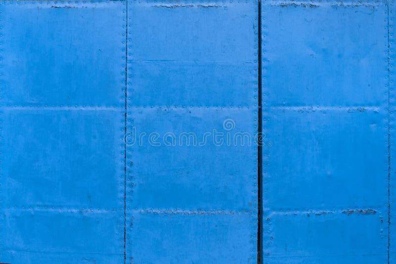 Blue Metal Gate stock photo. Image of metallic, repetition - 78908578