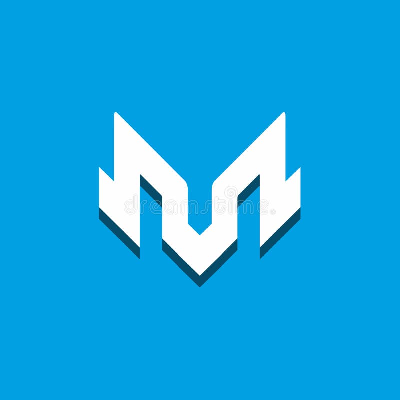 Blue Metal M Letter Vector Logo Template Stock Vector - Illustration of ...