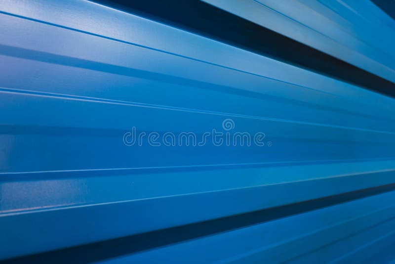 Blue metal sheet. stock image. Image of fence, diagonal - 72235207