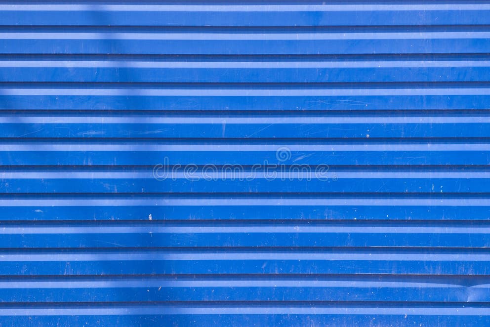 Blue Metal Siding Wall Texture Stock Photo - Image of material, blue ...
