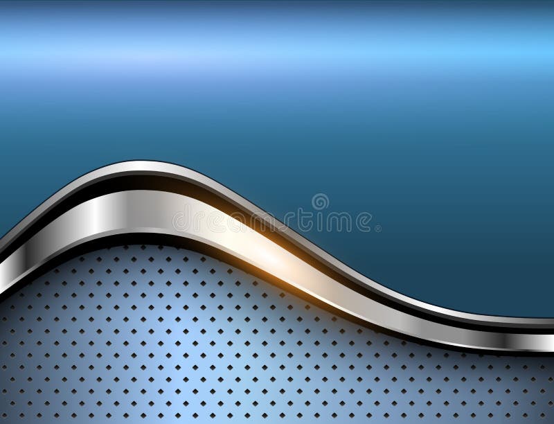 Blue Metallic Background, Brushed Metal Texture Stock Vector ...