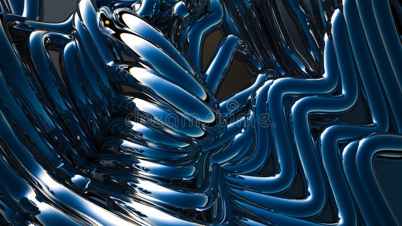 Blue Metallic Background. 3d Illustration, 3d Rendering Stock ...