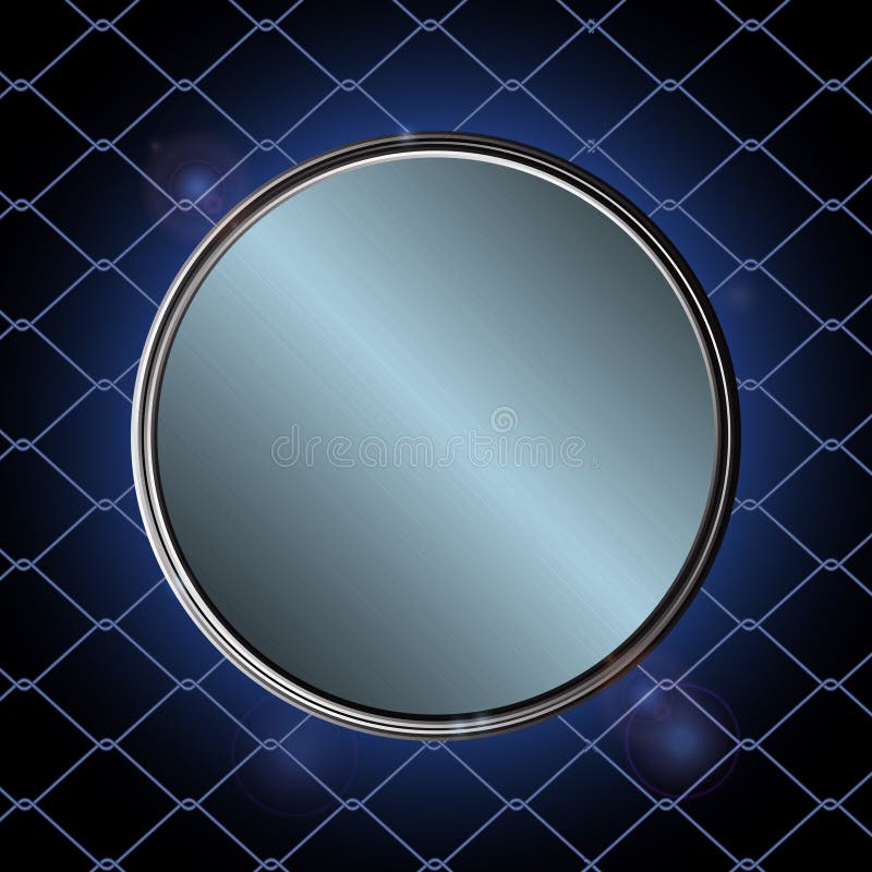 Blue Metallic Border Over Black Cage Stock Illustration - Illustration ...