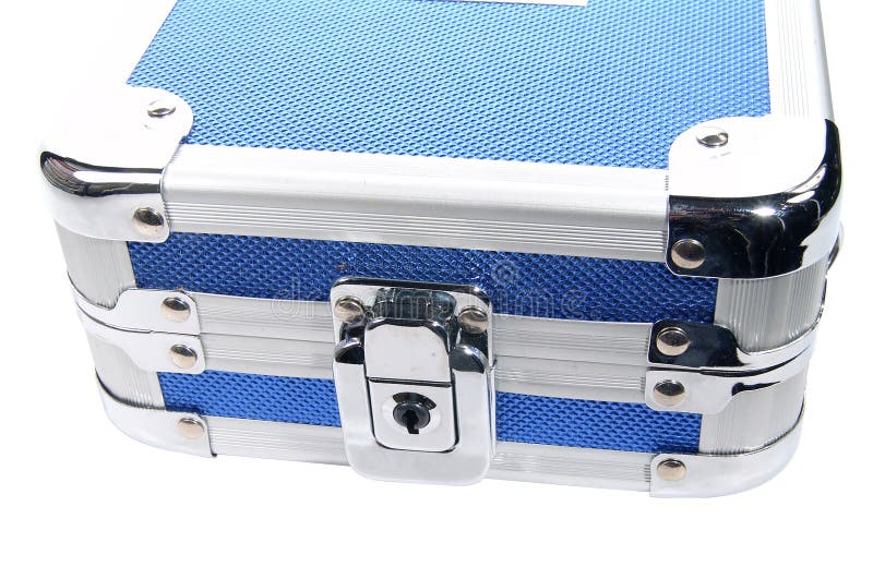 Blue Metallic Case stock photo. Image of attache, metallic - 6450