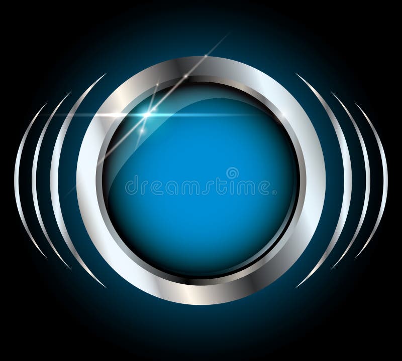 Metallic Futuristic Font with Blue Neon Lights. Stock Illustration ...