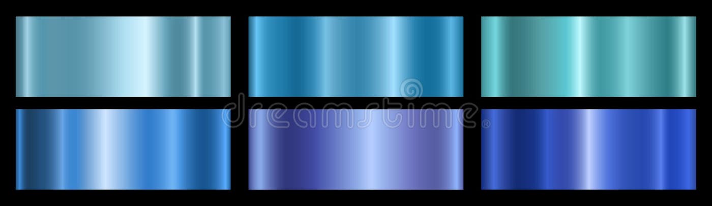 Metallic Blue Gradients Stock Illustrations – 907 Metallic Blue ...