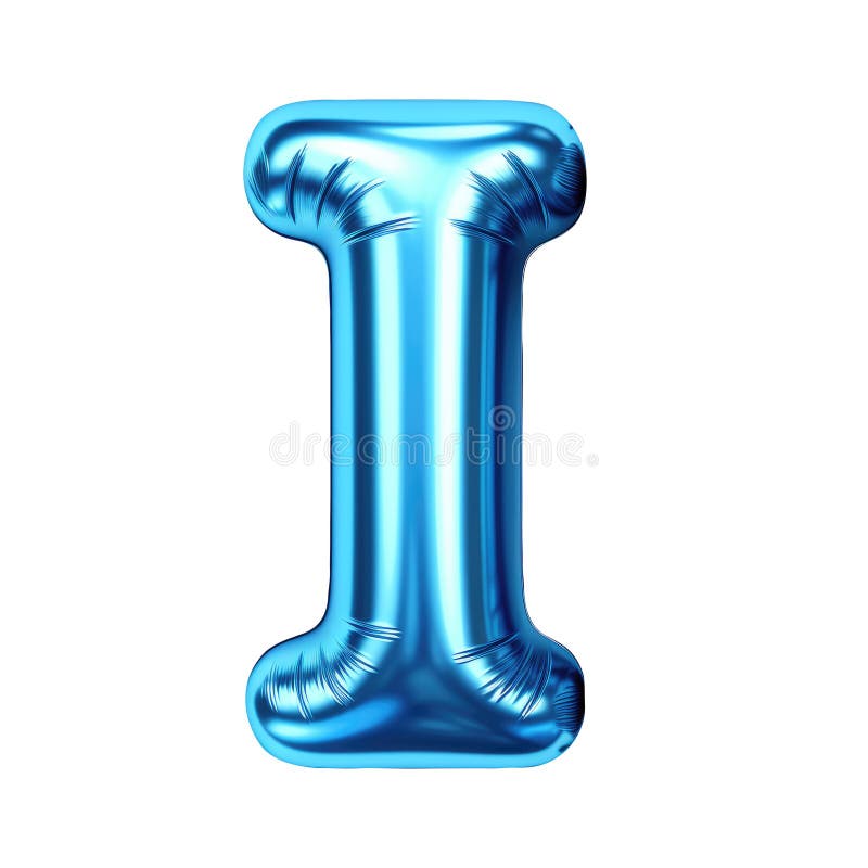 Blue Metallic S Alphabet Balloon Realistic 3D on White Background Stock ...
