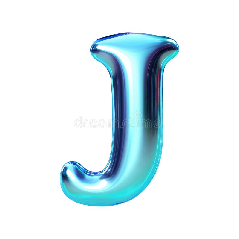 Blue Metallic S Alphabet Balloon Realistic 3D on White Background Stock ...