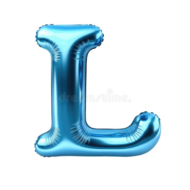Blue Metallic S Alphabet Balloon Realistic 3D on White Background Stock ...