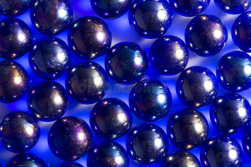 Blue Metallic Marbles stock image. Image of round, decoration - 32704753