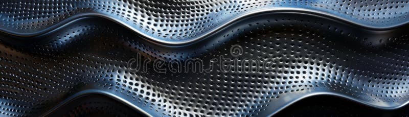 Blue Metallic Perforated Surface with Gradient Light Stock Photo ...