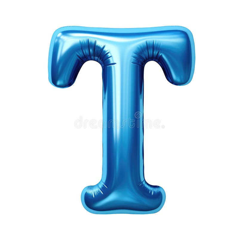 Blue Metallic S Alphabet Balloon Realistic 3D on White Background Stock ...