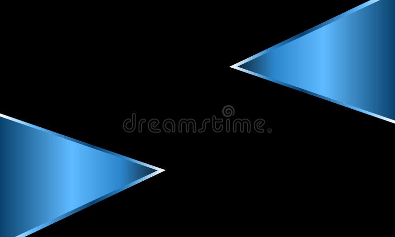 Blue Metallic Triangle Shape Background Stock Vector - Illustration of ...