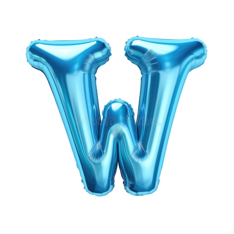 Blue Metallic S Alphabet Balloon Realistic 3D on White Background Stock ...