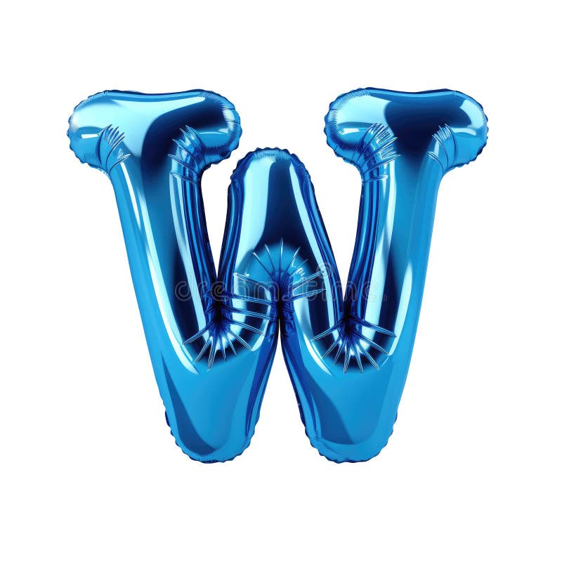 Blue Metallic S Alphabet Balloon Realistic 3D on White Background Stock ...