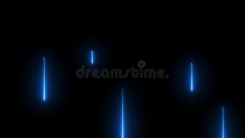 Blue Meteor Abstract Light Effect Falling on Black Screen Stock Footage ...