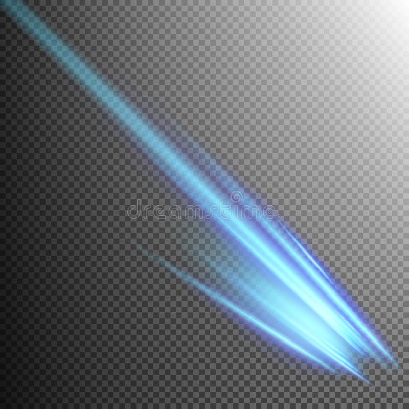 Blue Meteor or Comet. EPS 10 Stock Vector - Illustration of glowing ...