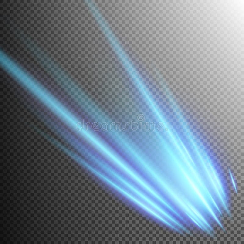 Blue Meteor or Comet. EPS 10 Stock Vector - Illustration of glowing ...
