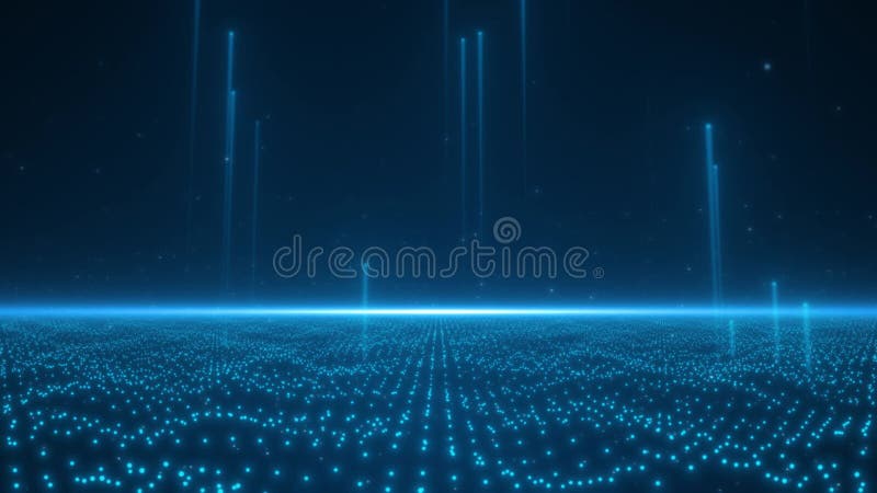 Blue Meteor Shower Falls Down with Particles Stock Footage - Video of ...