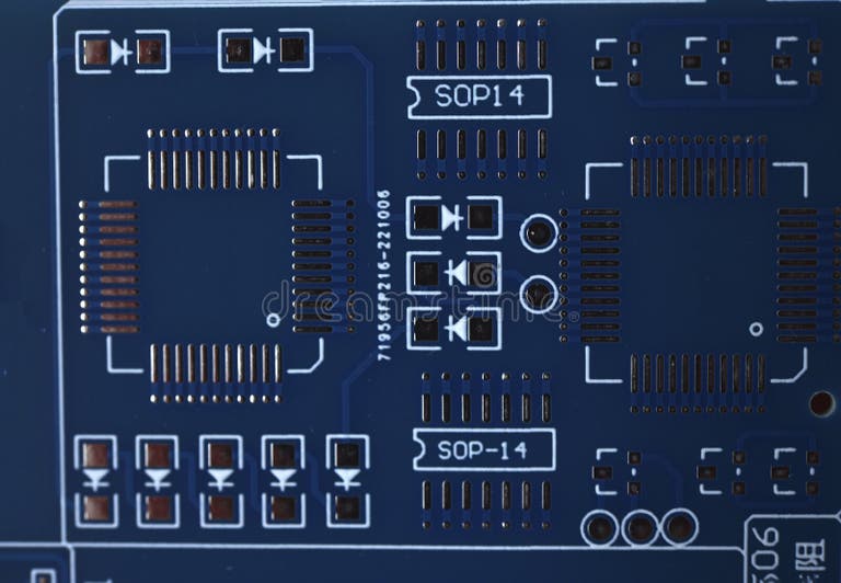 Blue Microcontroller Chip. a Chip with a Processor Stock Image - Image ...