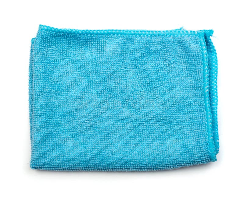 Blue Microfiber Cleaning Cloth Stock Image - Image of object, fabric ...
