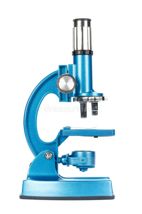 Blue microscope stock photo. Image of equipment, microscope - 8696658