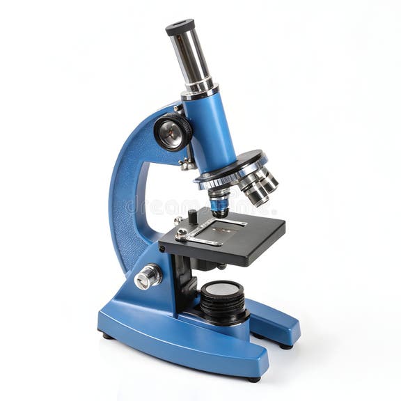 Blue microscope isolated stock illustration. Illustration of ...