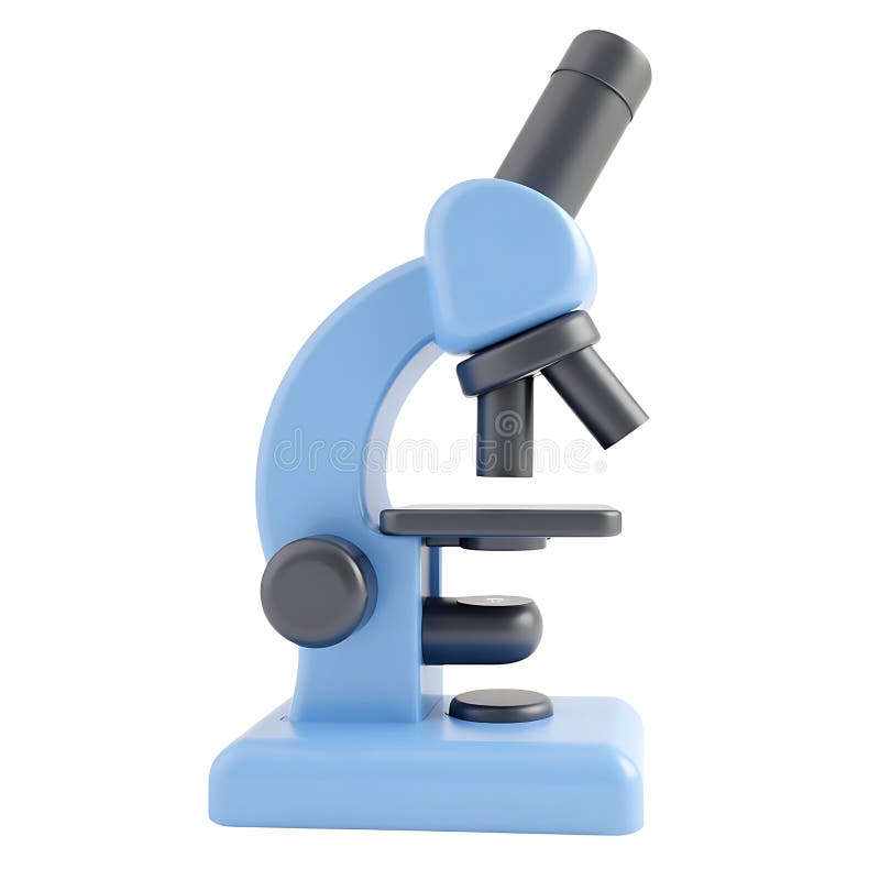 Blue Microscope for Science Education and Research Stock Photo - Image ...