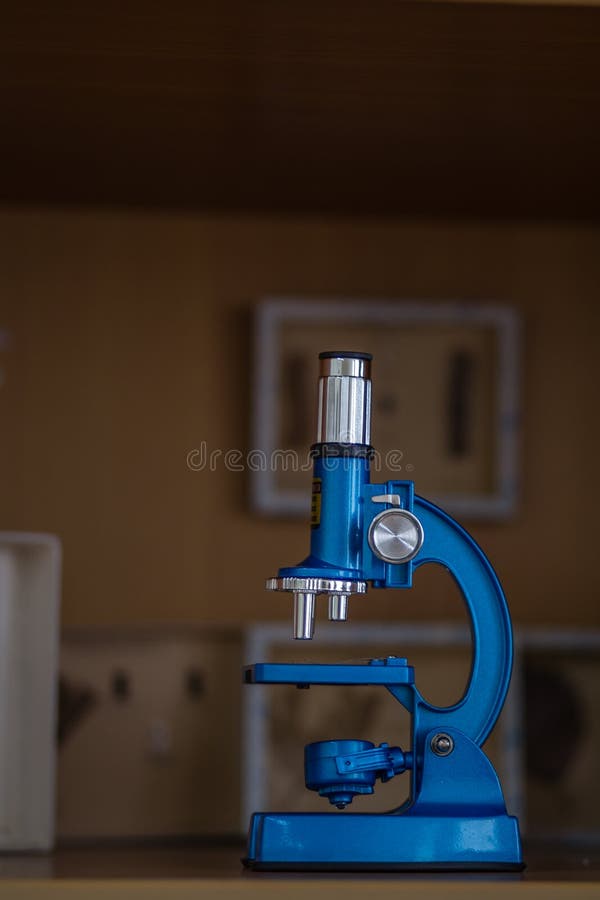 Blue microscope stock image. Image of examine, exploration - 8668611