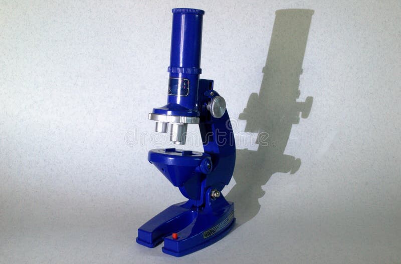 Blue microscope stock photo. Image of medicine, experiment - 12399946