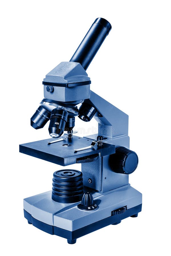 Blue microscope stock image. Image of examine, exploration - 8668611