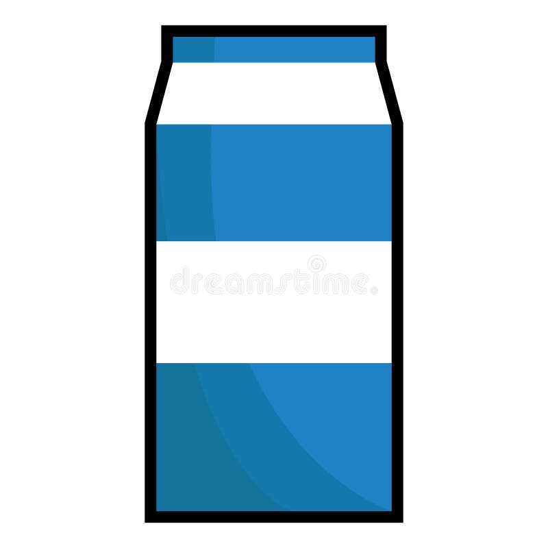 Blue Milk Carton Icon. Vector Stock Vector - Illustration of beverage ...