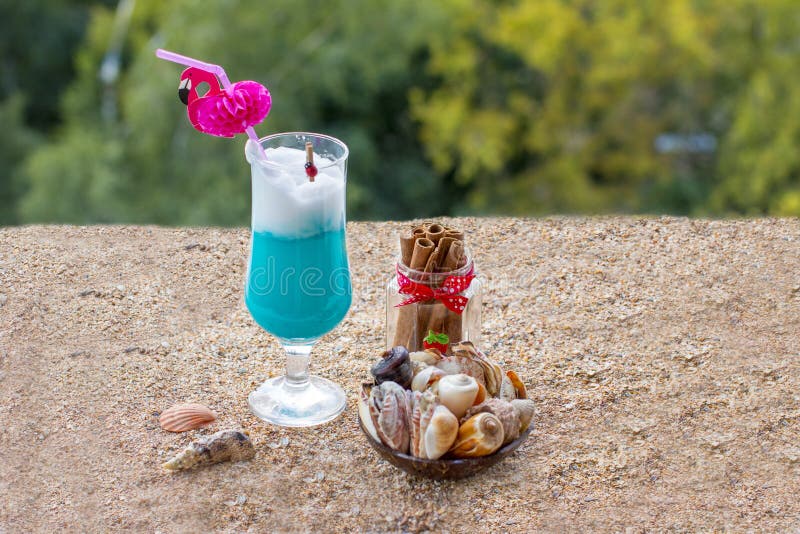 Blue milkshake. stock image. Image of berry, natural - 123386649