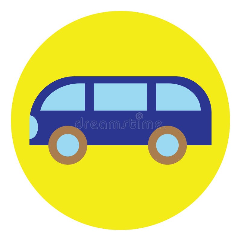 Mini bus, icon stock vector. Illustration of transport - 261367749