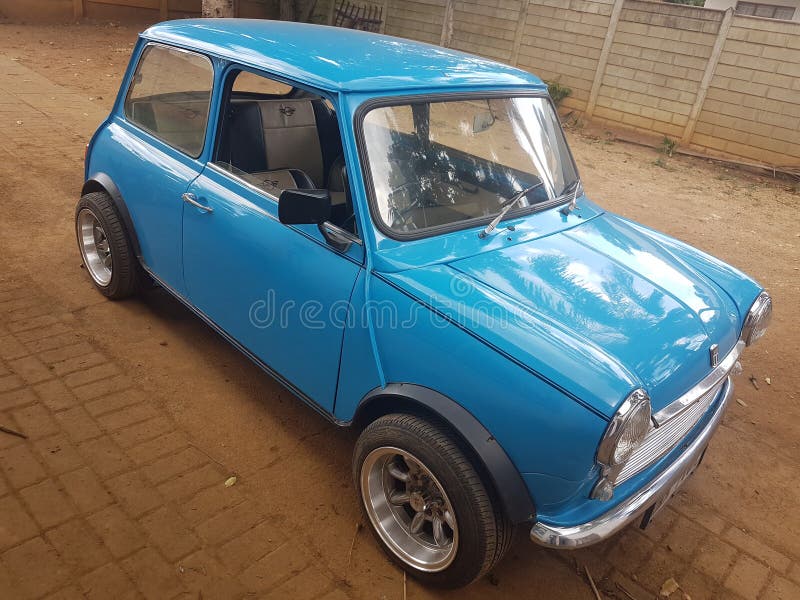 Blue mini cooper stock image. Image of vehicle, volkswagen - 184913301