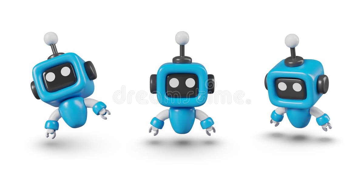 Floating Realistic Robot Stock Illustrations – 19 Floating Realistic ...