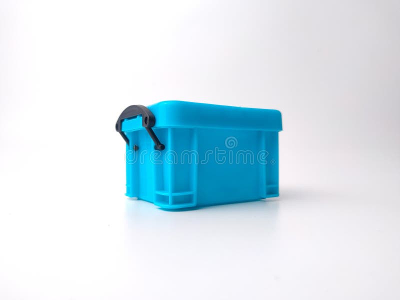 Blue Miniature Storage Basket Box Model Living Room Stock Image - Image ...