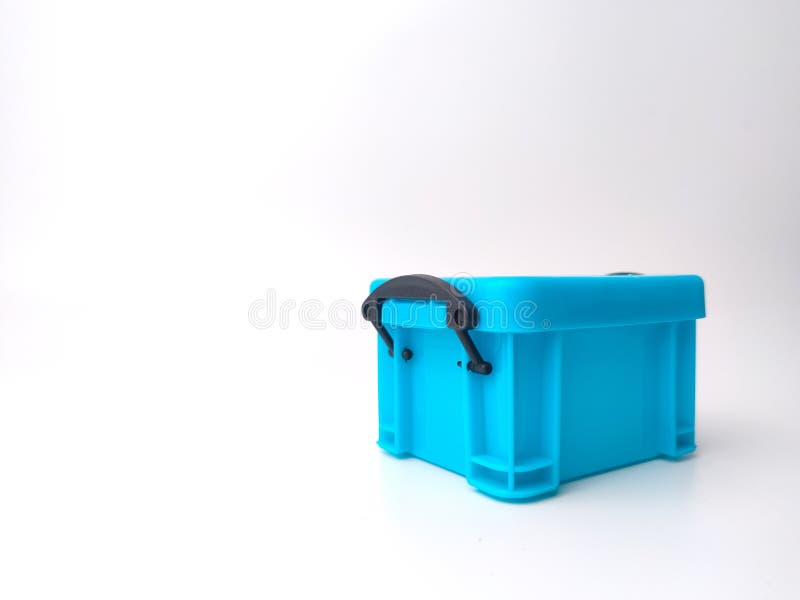 Blue Miniature Storage Basket Box Model Living Room Stock Photo - Image ...