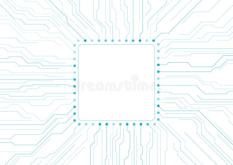 Blue Minimal Abstract Futuristic Tech Background with Circuit Board ...